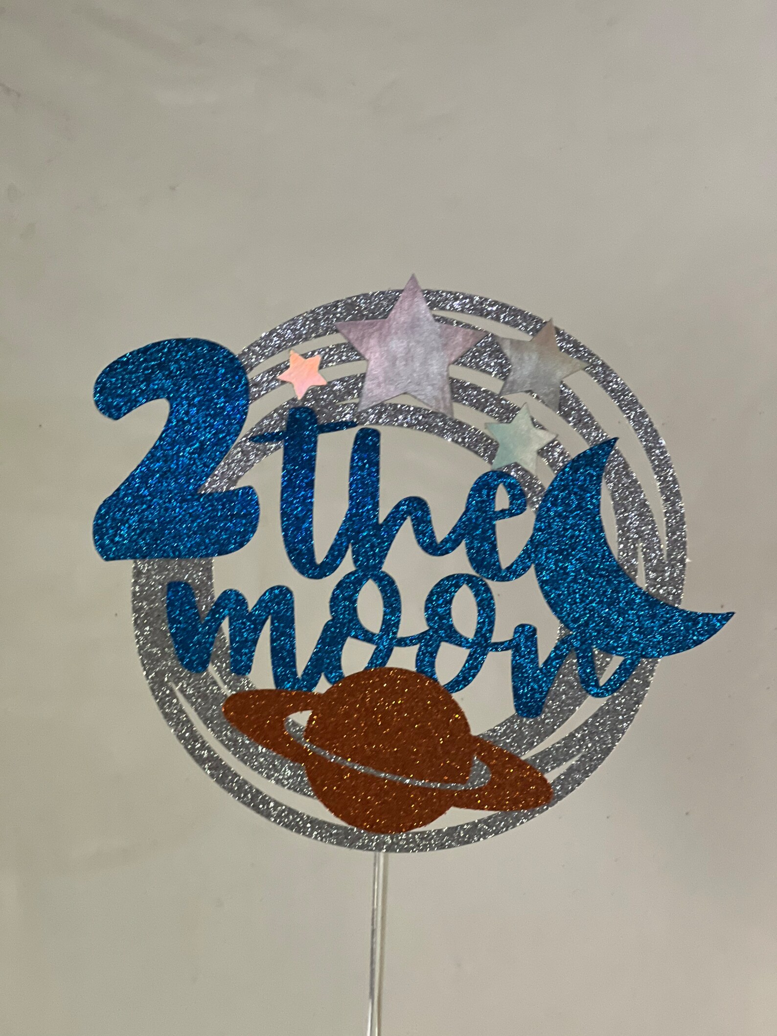 Two the Moon Cake Topper Two the Moon Topper 2nd Birthday - Etsy