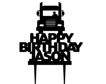 Trucker Cake Topper Trucking Cake Topper Semi Truck Cake | Etsy