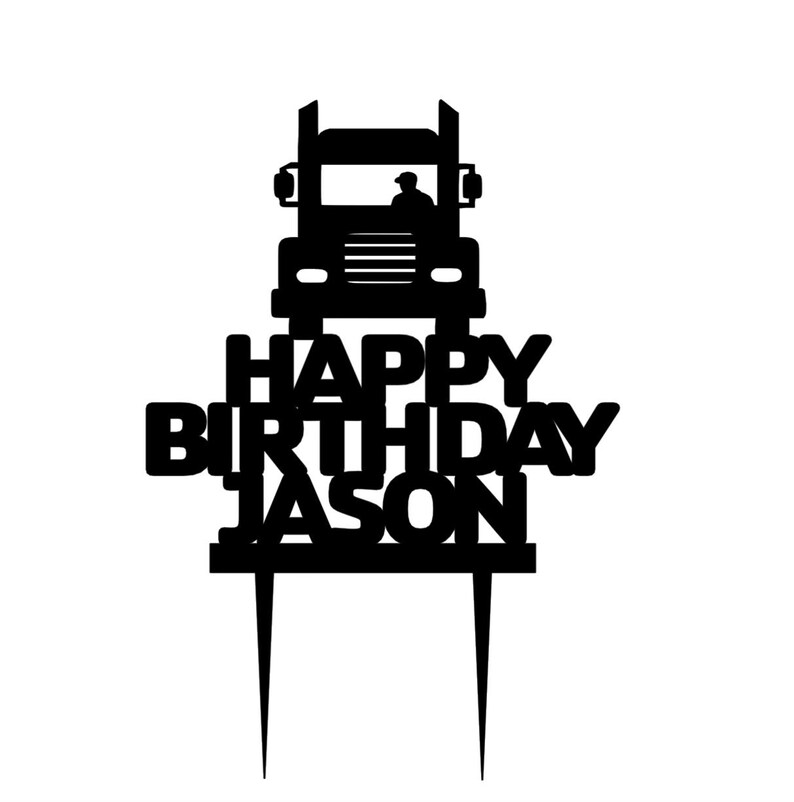 Trucker Cake Topper Trucking Cake Topper Semi Truck Cake | Etsy