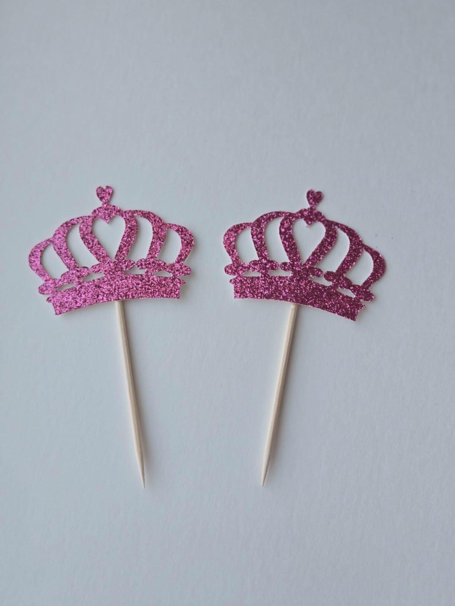 Glitter Crown Cupcake Toppers: Princess Party Decorations - Etsy