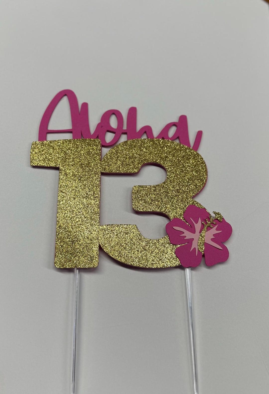 Aloha Cake Topper, Hawaiian Cake Topper, Luau Cake Topper, Hawaii Theme ...