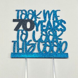 70 Cake Topper, 70th Birthday Cake Topper, 70th Birthday Cake Decor ...