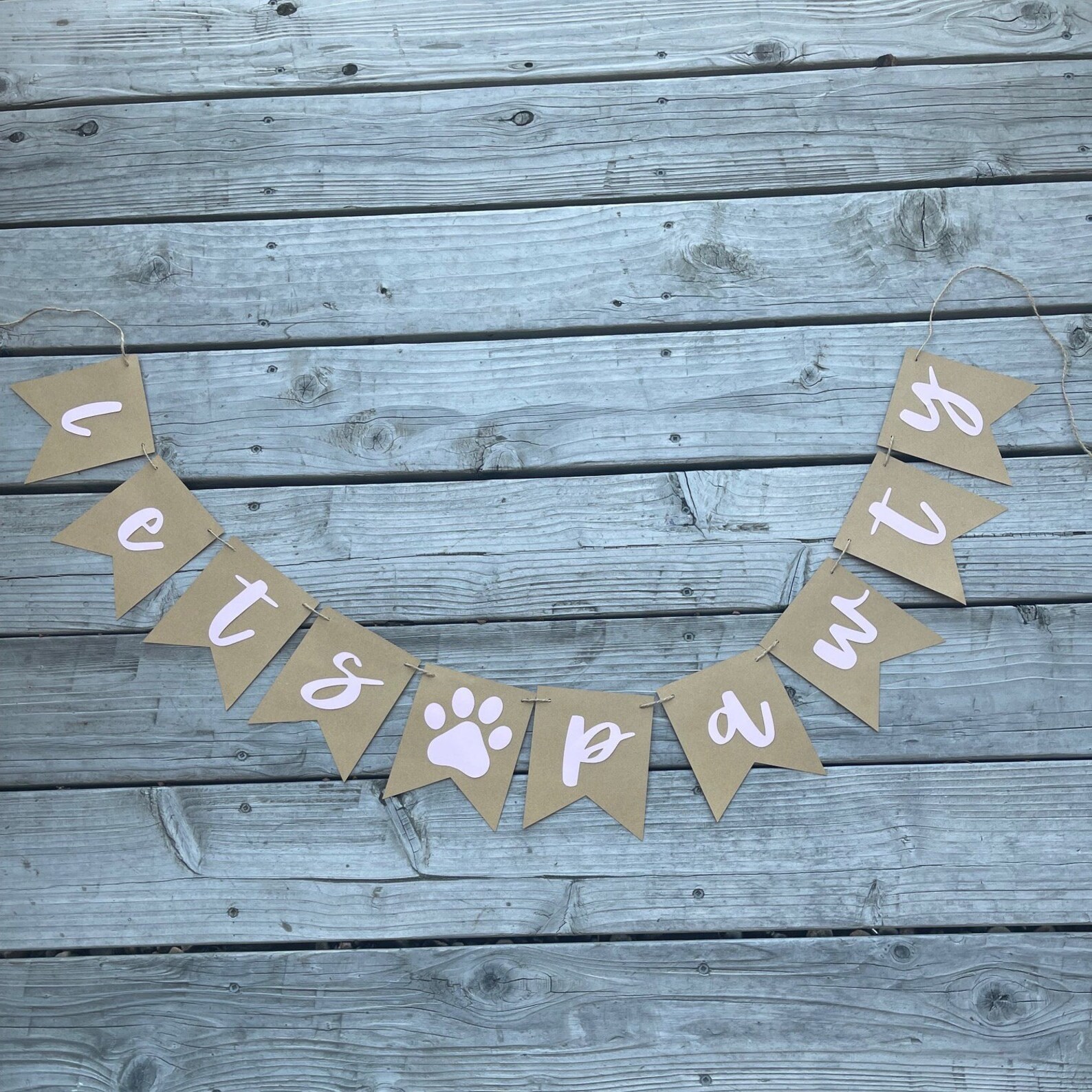 Paw Banner Paw Print Banner Dog Birthday Banner Puppy - Etsy