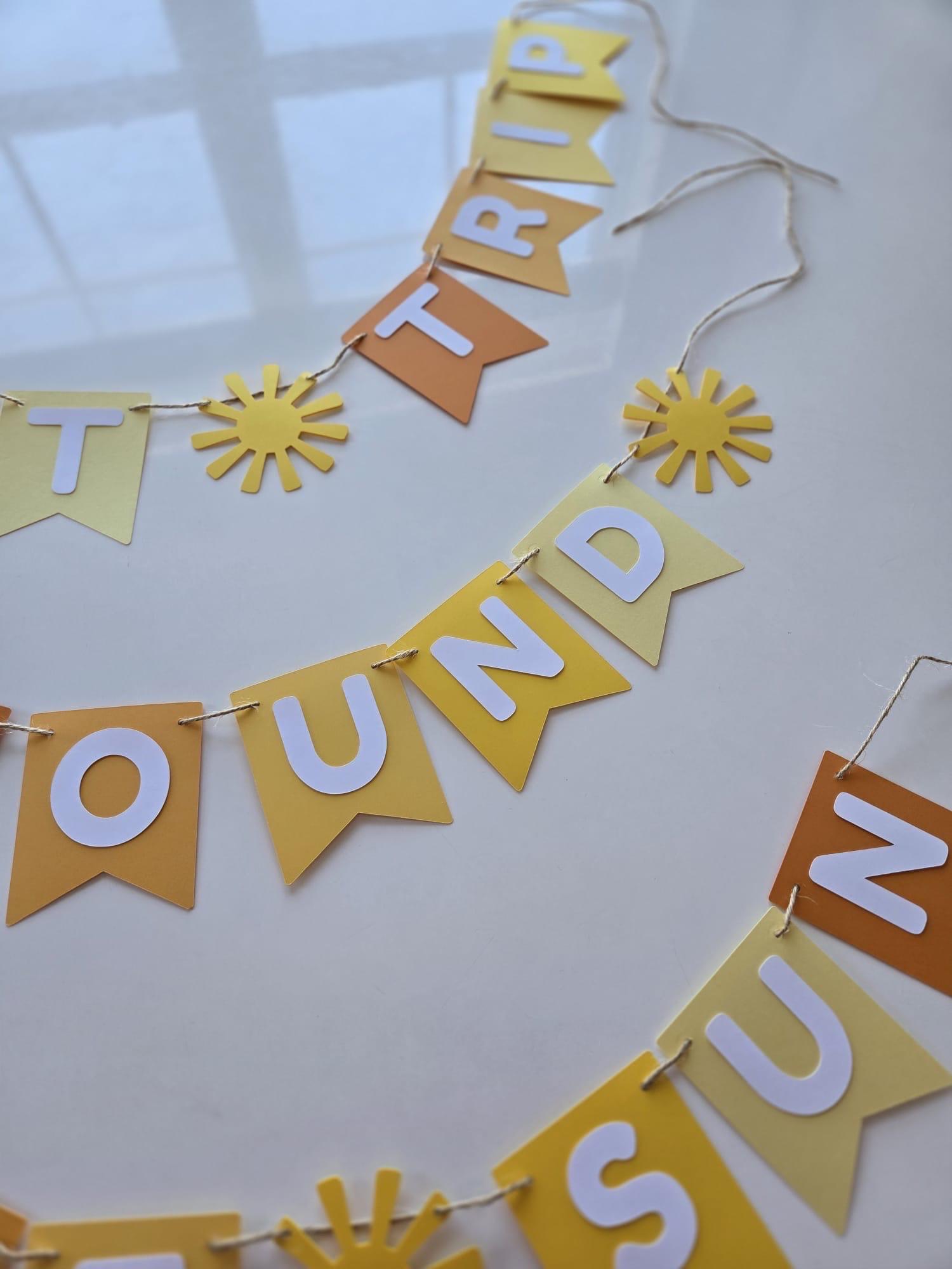 First Trip Around the Sun Banner: Handcrafted Birthday Decor - Etsy