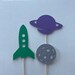 Space Cupcake Toppers, Outer Space Cupcake Toppers, Space Themed ...