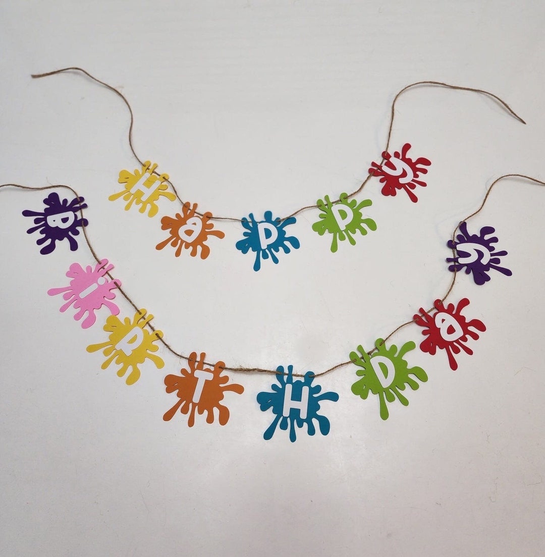 Slime Banner Slime Birthday Banner Paint Banner Paint - Etsy