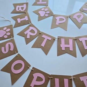 Paw Banner, Paw Print Banner, Dog Banner, Dog Birthday Banner, Puppy ...