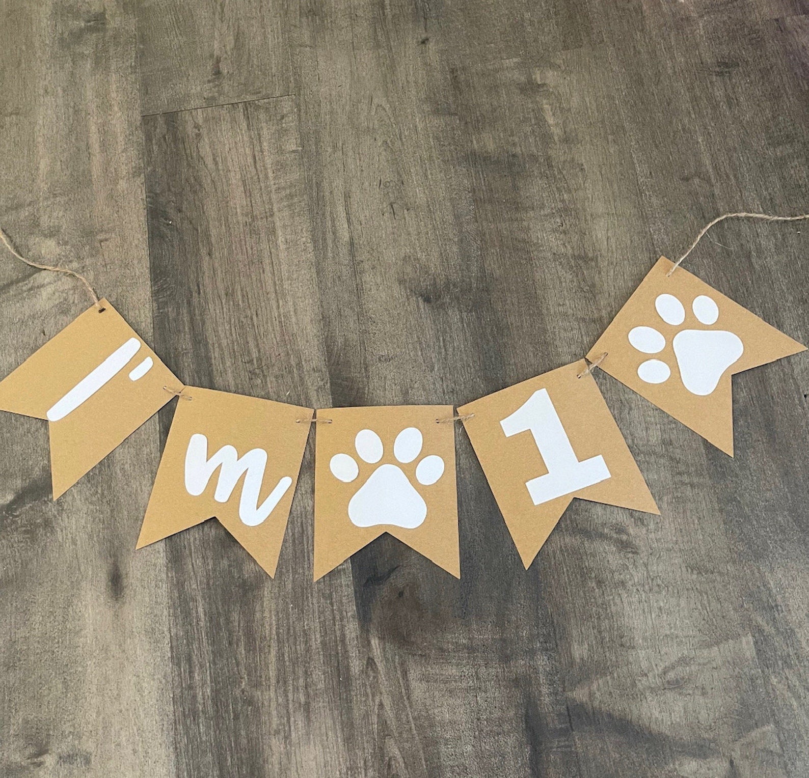 Paw Banner Paw Print Banner Dog Birthday Banner Puppy - Etsy
