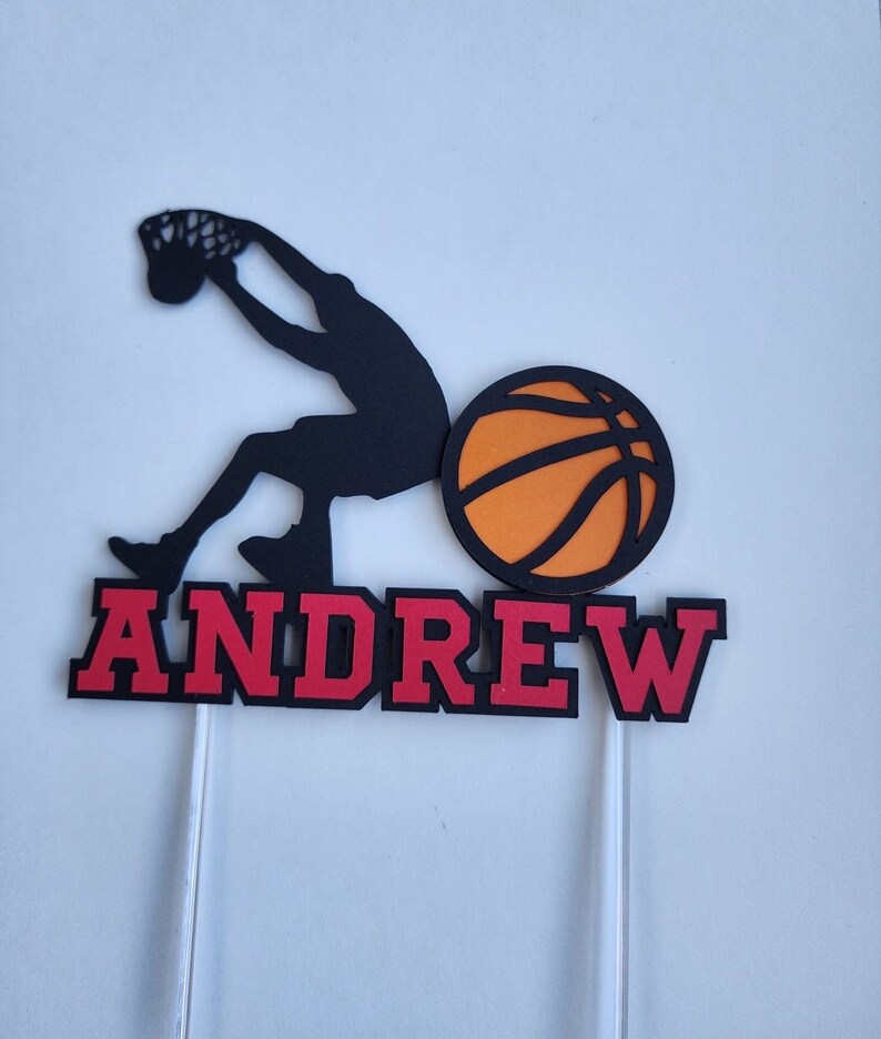 Personalized Basketball Player Cake Topper: Birthday Party Decor - Etsy