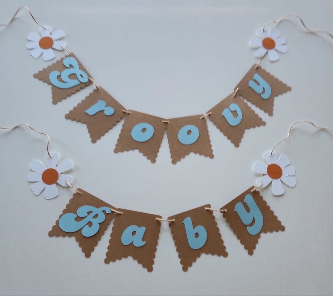 Groovy Baby Shower Banner, Groovy Baby Banner, Groovy Banner, Baby ...
