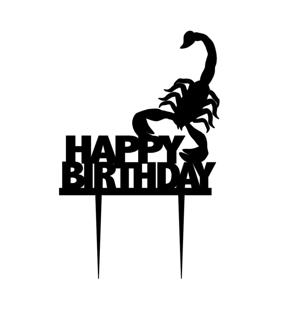 Scorpion Cake Topper, Scorpion Birthday Cake Topper, Scorpio Cake ...