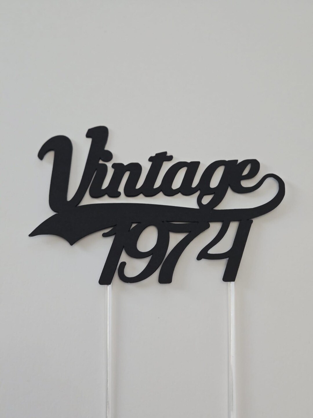 Vintage Year Cake Topper: Anniversary Party Decor - Etsy