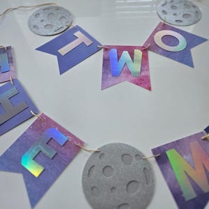 Two the Moon Banner: Space Birthday Party Decoration - Etsy