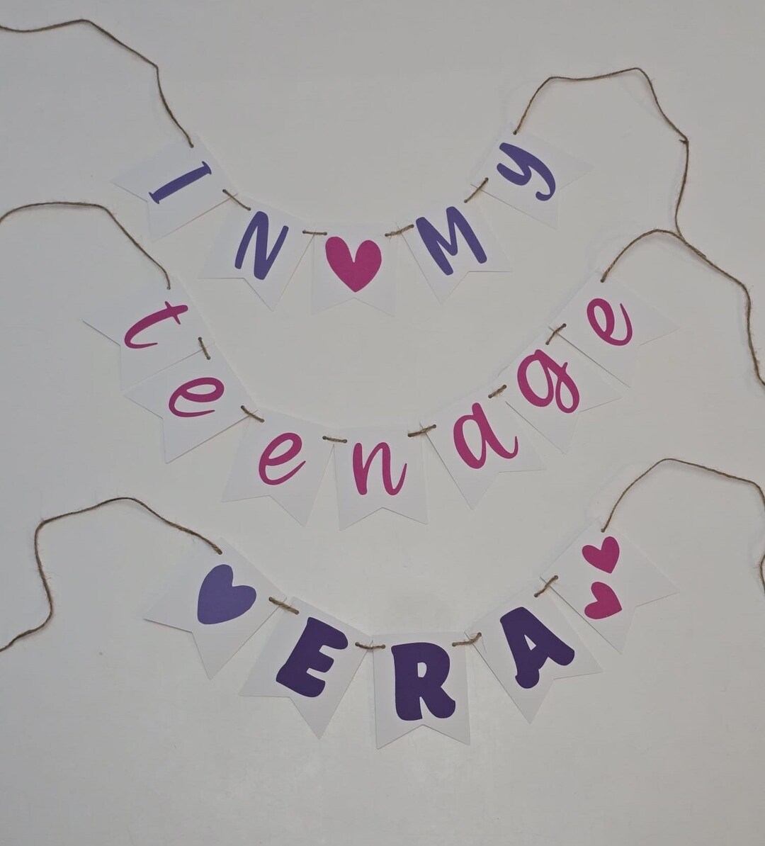 Teenager Birthday Banner, Pink Banner, in My Teenage Era Banner ...