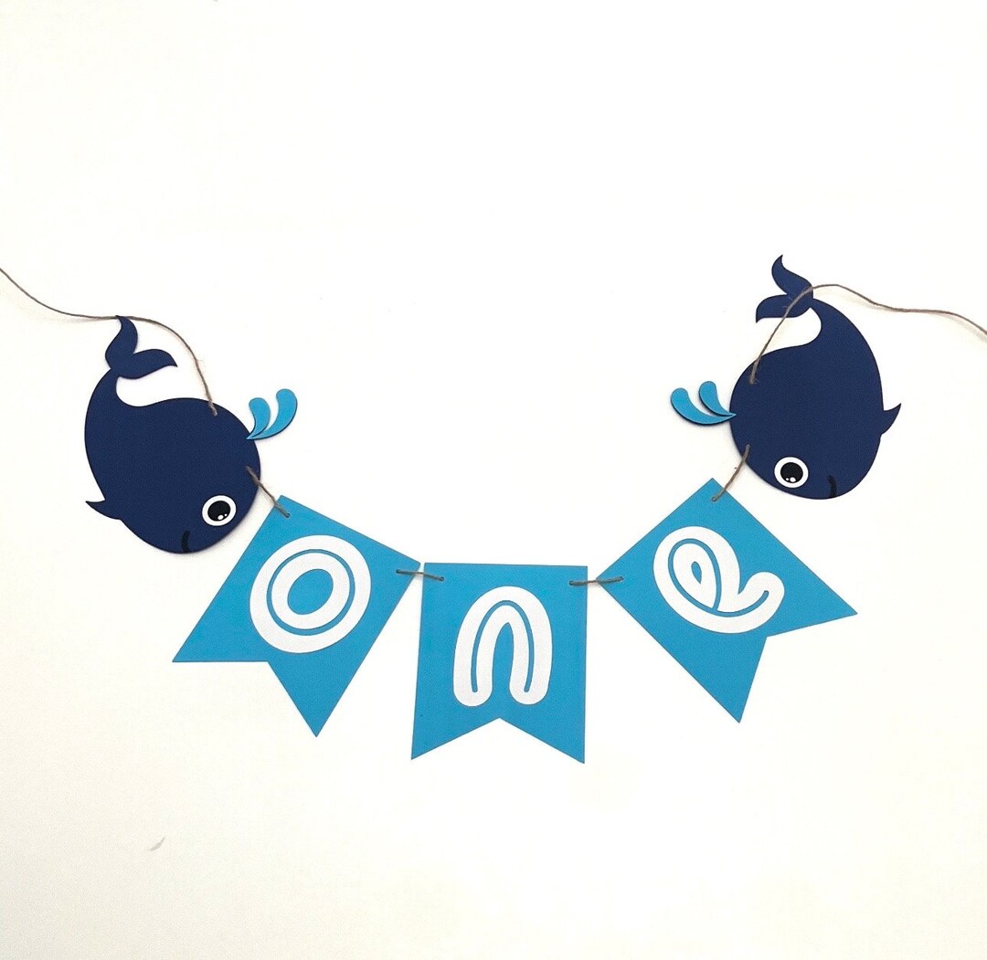 Blue Whale Banner, Whale Birthday Banner, Little Whale Banner,blue Sea ...