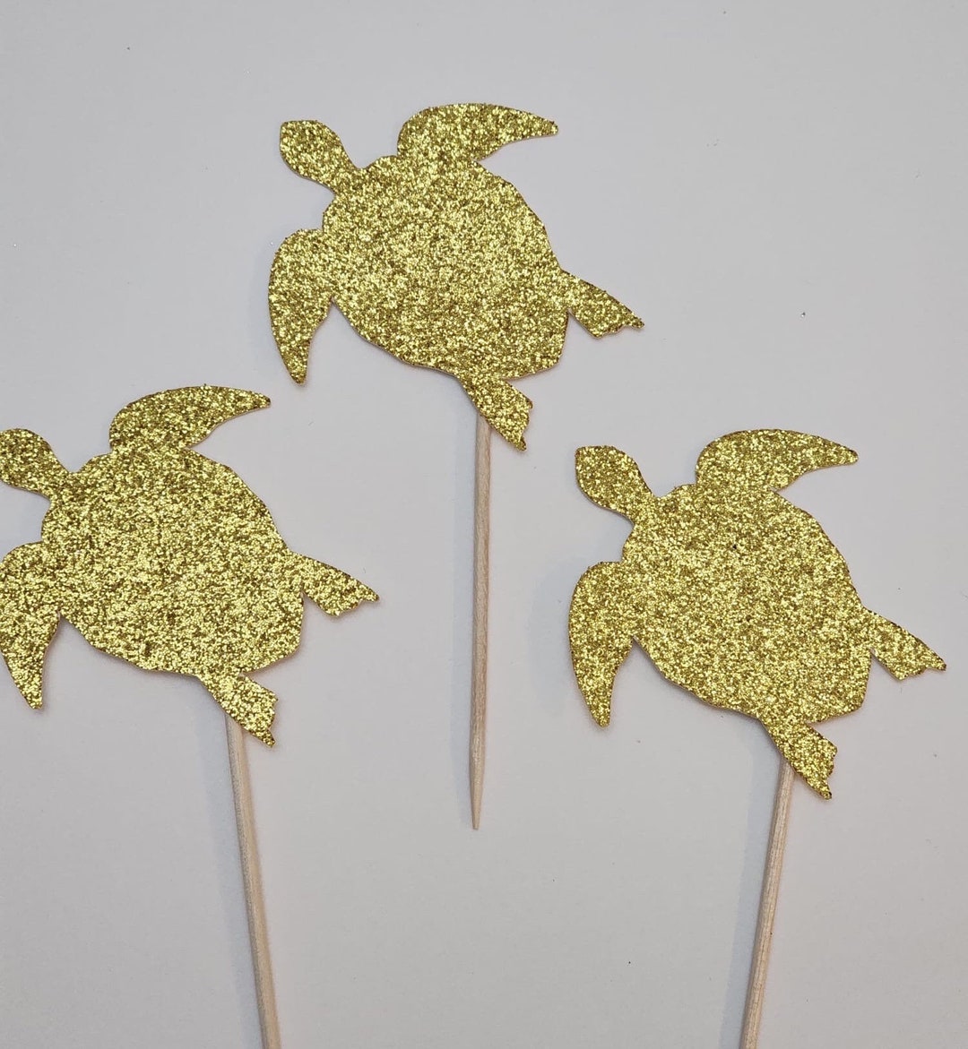Sea Turtle Cupcake Toppers, Sea Turtle Toppers, Turtle Toppers, Turtle ...