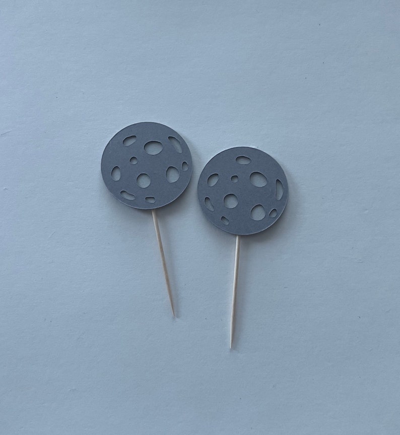 Moon Cupcake Toppers: Space Party Decorations - Etsy
