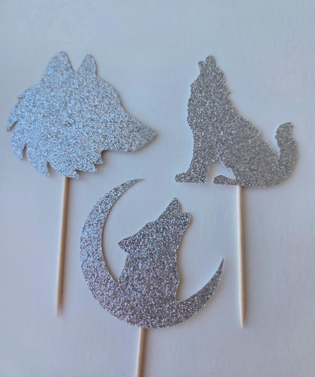 Wolf Cupcake Toppers, Wolf Toppers, Howling Wolf Cupcake, Wolf Cake ...