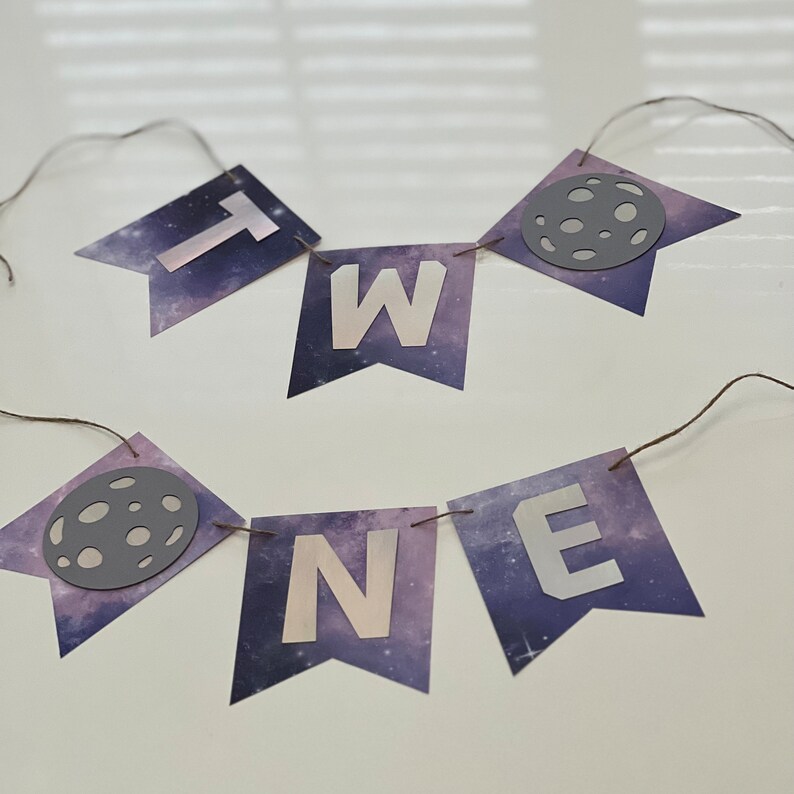 Galaxy Birthday Banner: Outer Space Theme, Pre-hung - Etsy