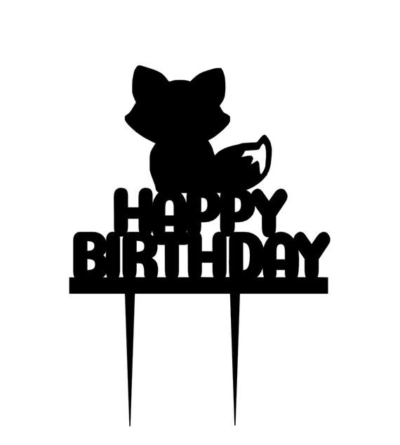 Fox Cake Toppers Fox Birthday Cake Topper Foxy Birthday Cake | Etsy