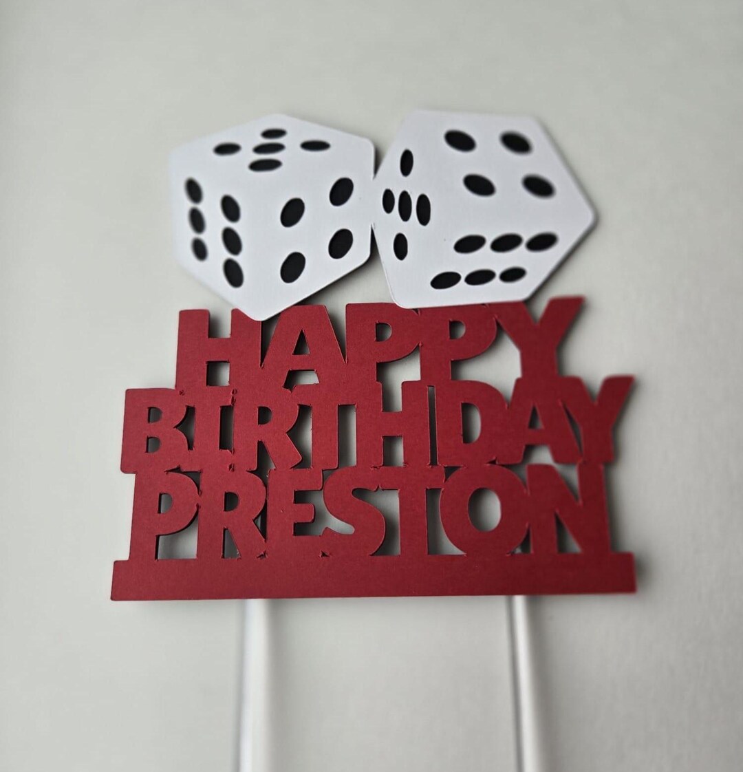 Dice Cake Toppers, Dice Topper, Dice Cake Topper, Game Dice Cake Topper ...