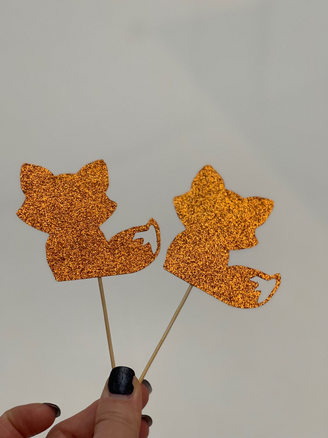 Fox Cupcake Toppers, Fox Toppers, Fox Cake Toppers, Little Fox Cupcake ...