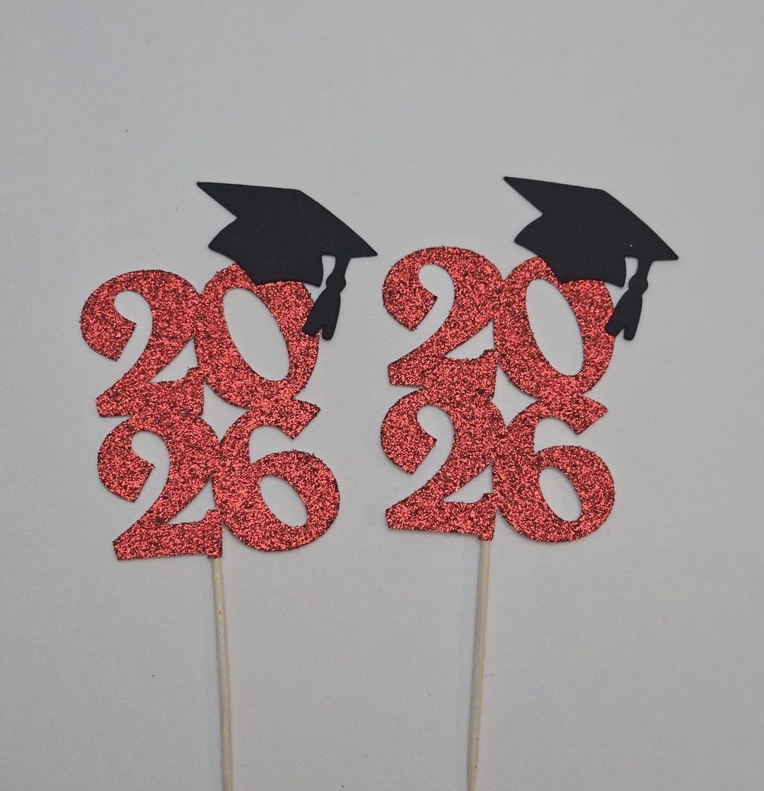 Graduation Cupcake Toppers, Graduation Party Cupcake Toppers, Grad ...