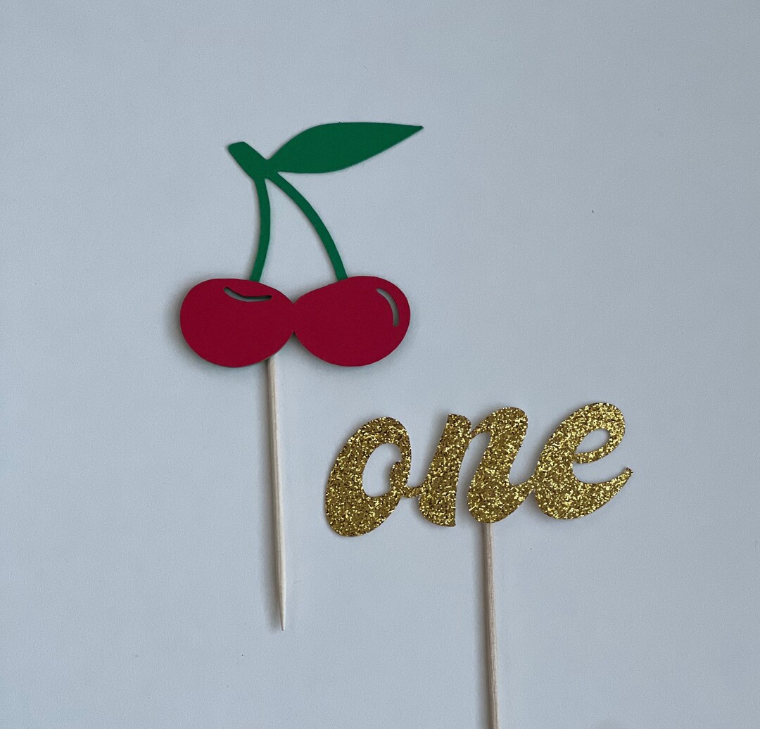 Cherry Cupcake Toppers, Cherry Toppers, Cherries Cupcake Toppers, Sweet ...