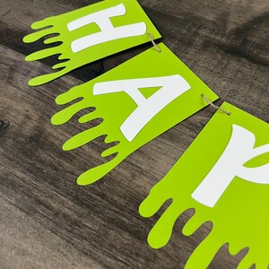 Slime Banner, Slime Birthday Banner, Slime Party Banner, Slime Birthday ...