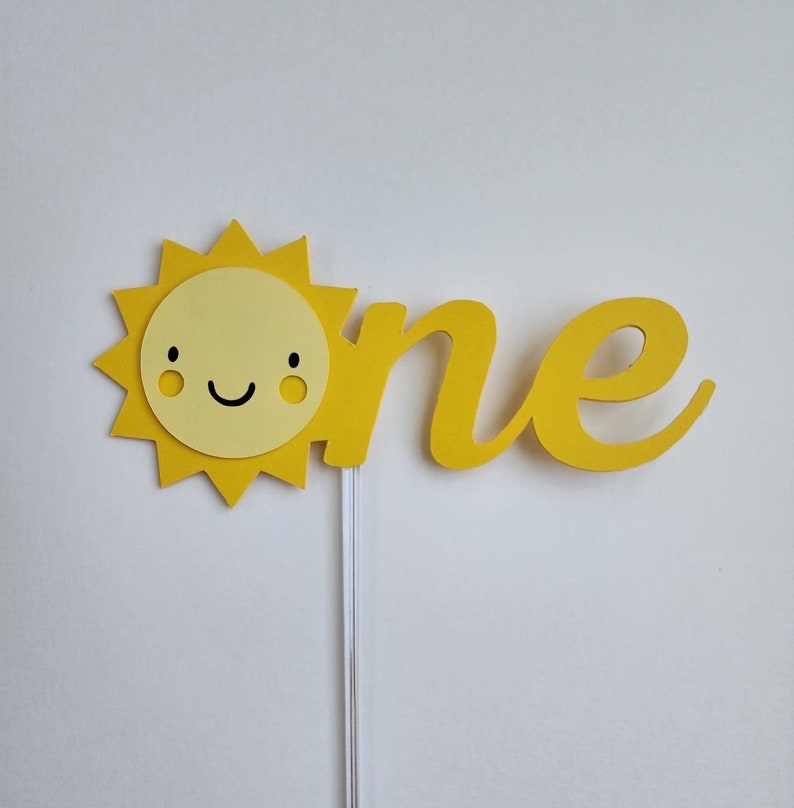 Sunshine 'one' Cake Topper: First Birthday Party Decor - Etsy