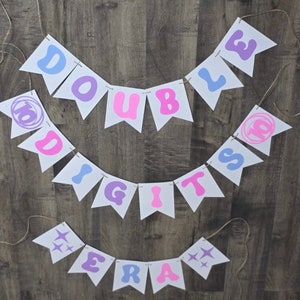 Double Digits Banner, Double Digits Birthday Banner, Tenth Birthday ...
