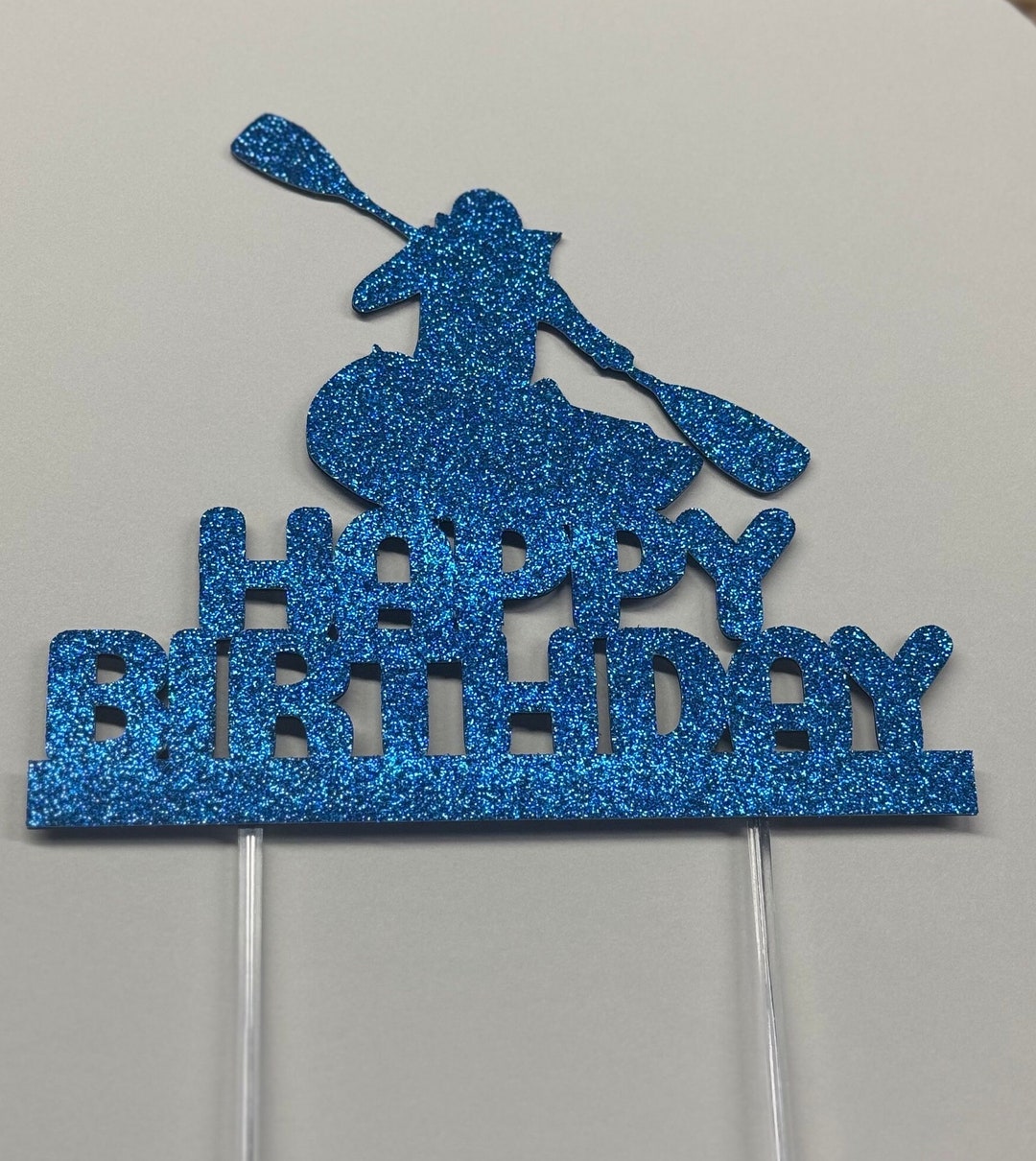Kayak Cake Topper, Kayaking Cake Topper, Kayak Birthday Cake Topper ...