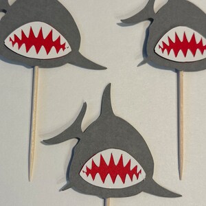 Shark Cupcake Toppers, Shark Toppers, Shark Cupcake Toppers, Great ...
