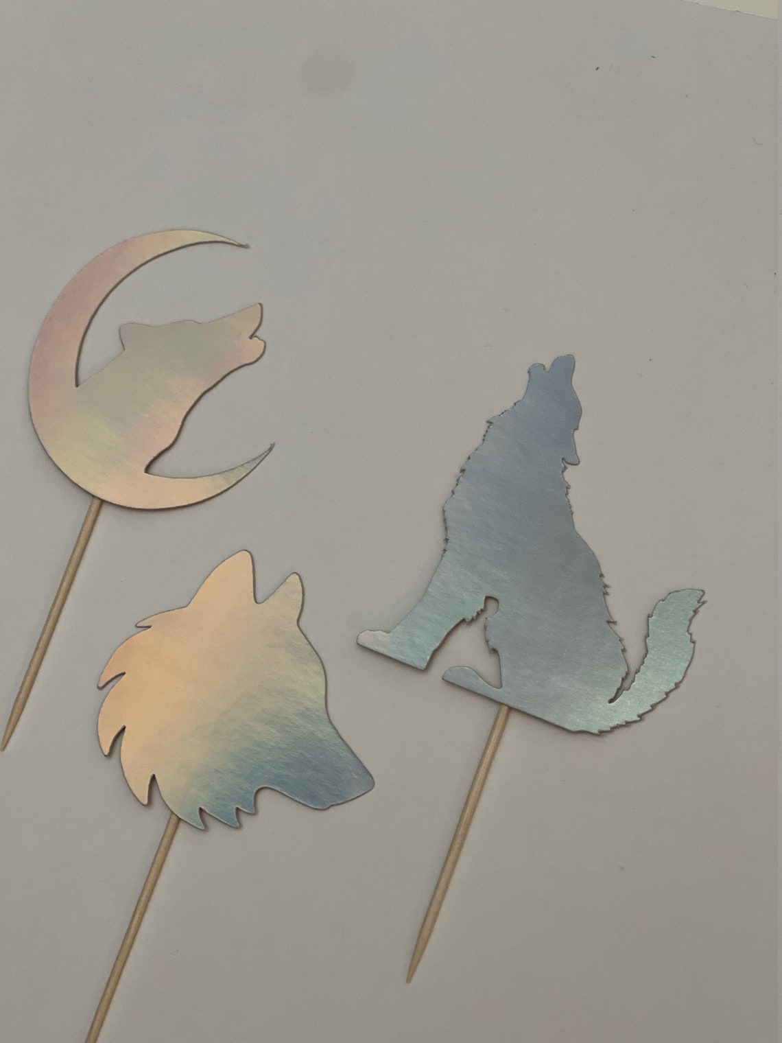 Wolf Cupcake Toppers Wolf Toppers Howling Wolf Cupcake Wolf - Etsy