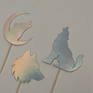 Wolf Cupcake Toppers, Wolf Toppers, Howling Wolf Cupcake, Wolf Cake ...