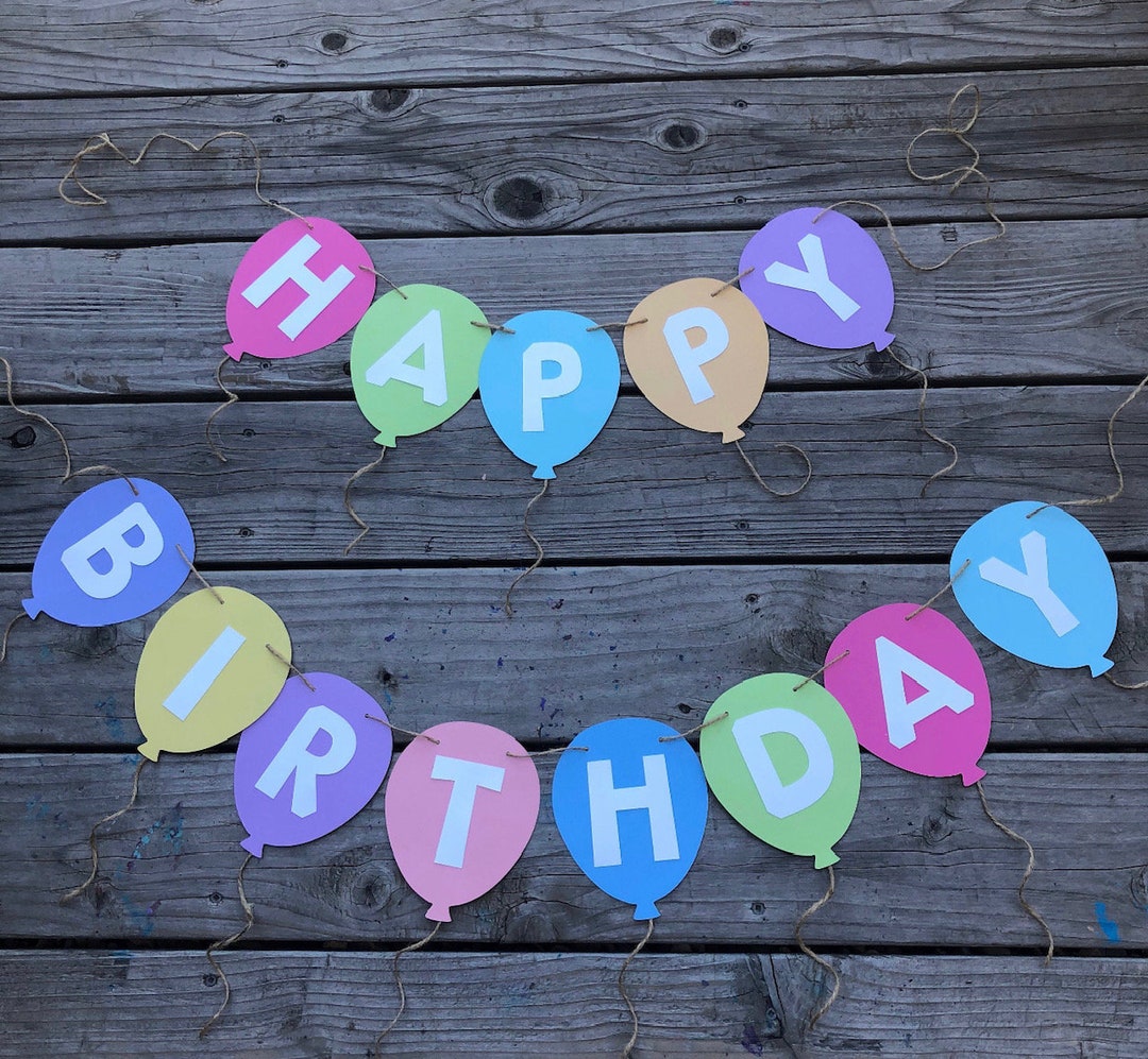 Balloon Banner, Balloon Birthday Banner, Balloon Garland, Balloon ...