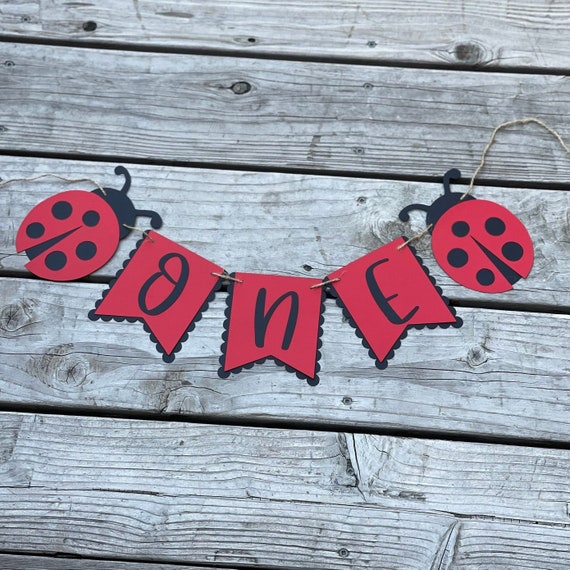 Lady Bug Banner Lady Bug Birthday Banner Little Bug Banner - Etsy