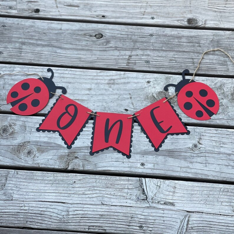 Lady Bug Banner Lady Bug Birthday Banner Little Bug Banner - Etsy