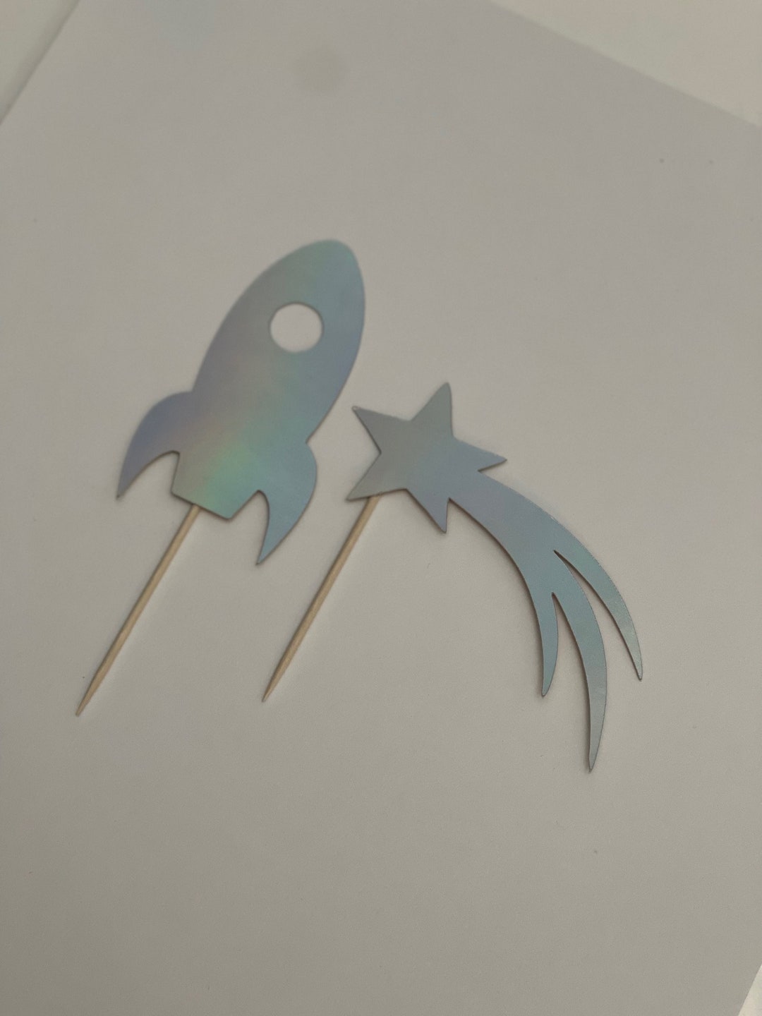 Space Cupcake Toppers: Rocket, Astronaut, Star - Set of 12 - Etsy