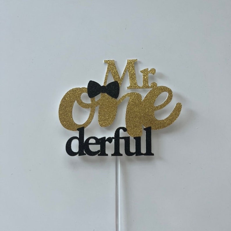 Mr Onederful Cake Topper One Cake Topper First Birthday Cake - Etsy