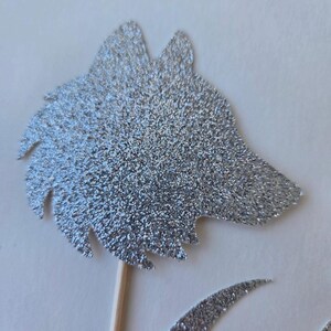 Wolf Cupcake Toppers, Wolf Toppers, Howling Wolf Cupcake, Wolf Cake ...