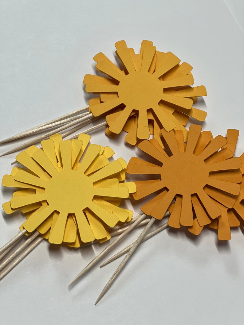 Sun Cupcake Toppers Sunny Cupcake Toppers Sunshine Cupcake - Etsy