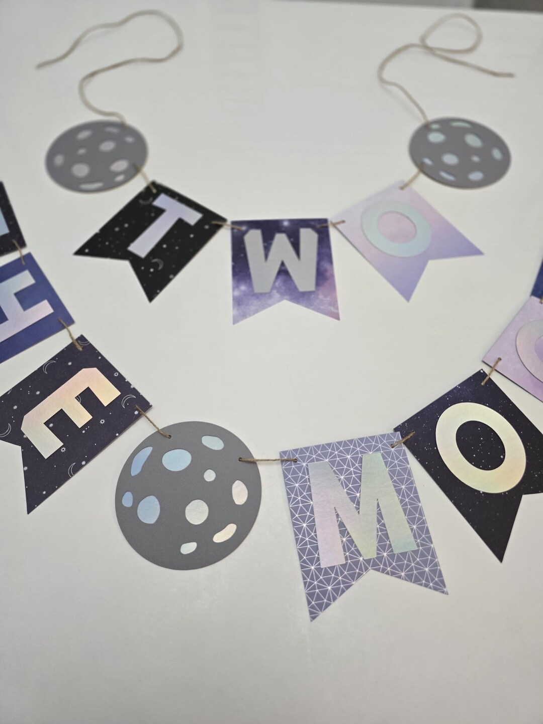 Two the Moon Banner: Space Birthday Party Decor - Etsy