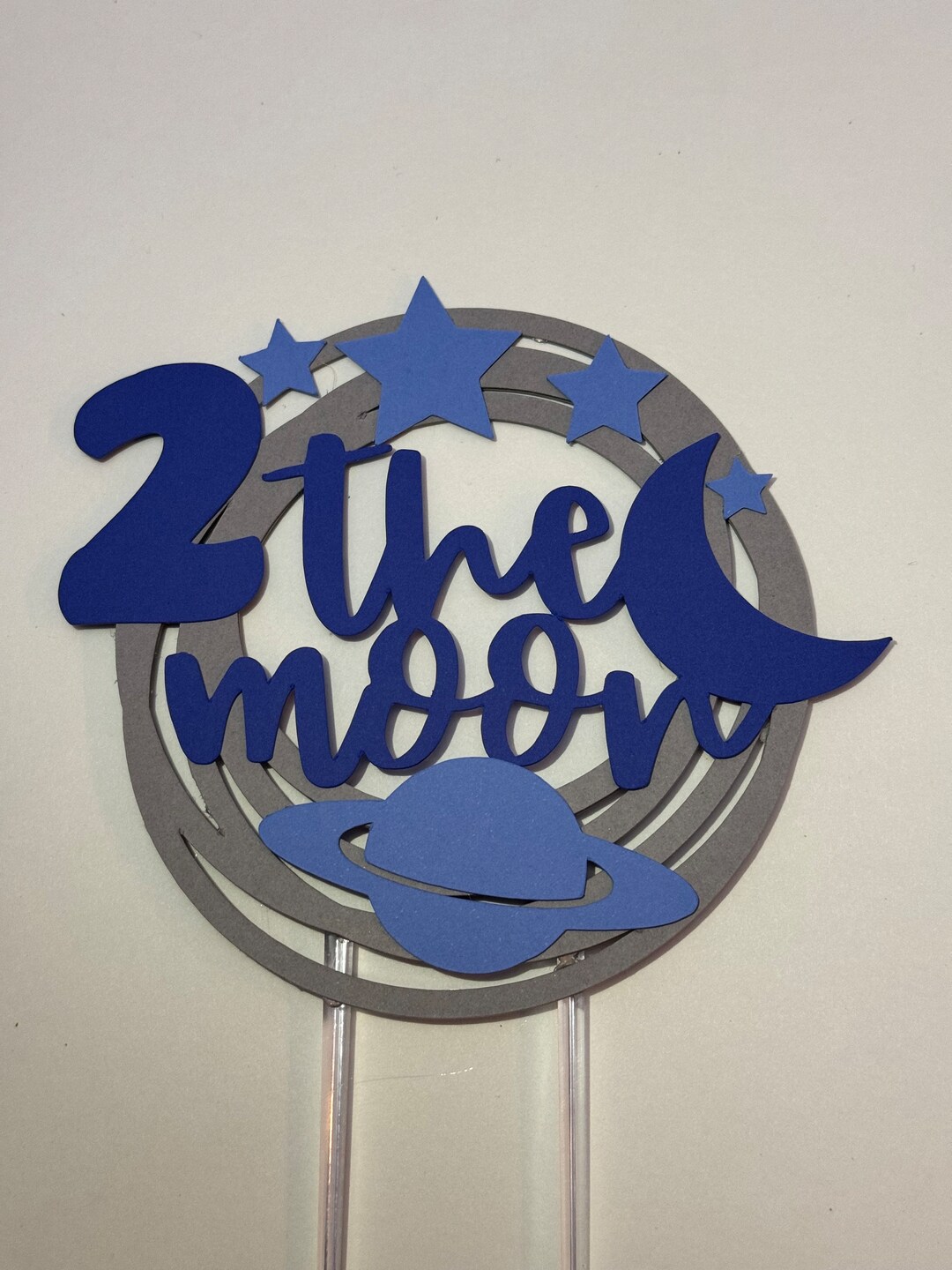 Two the Moon Cake Topper, Two the Moon Topper, 2nd Birthday Cake Topper ...