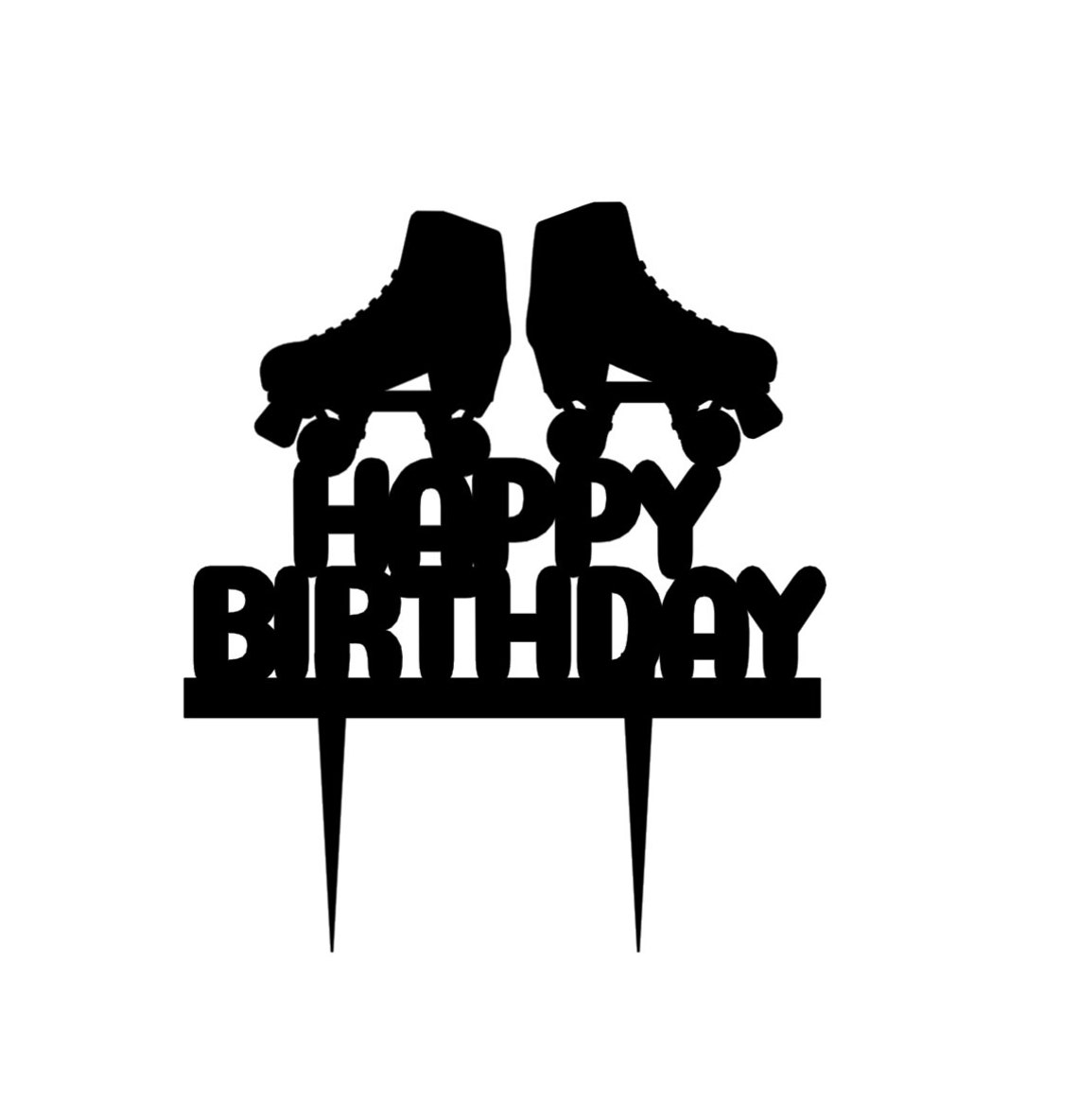 Skating Cake Topper Skating Birthday Cake Topper Inline - Etsy