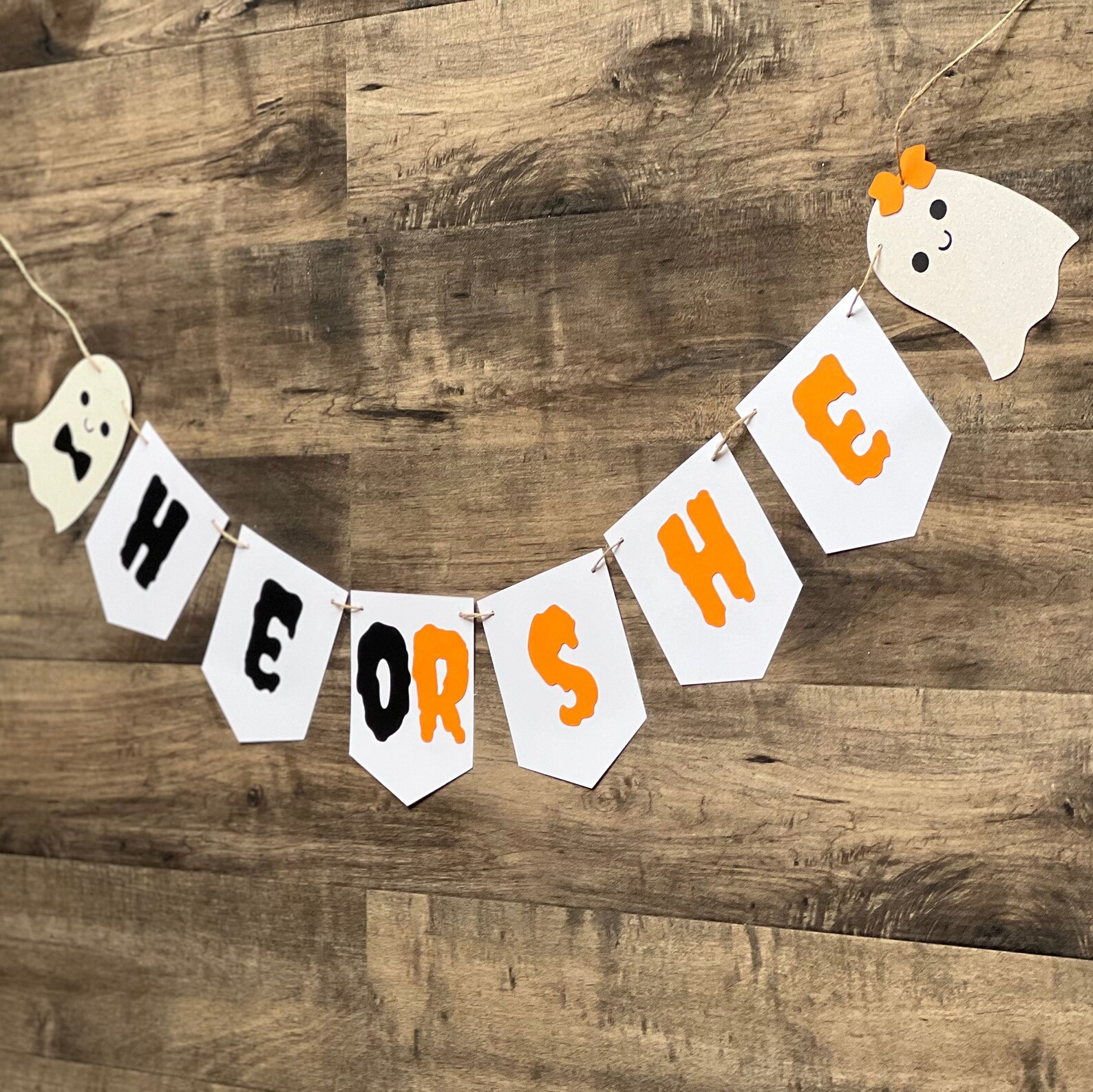 Gender Reveal Banner Fall Gender Reveal Banner Halloween - Etsy