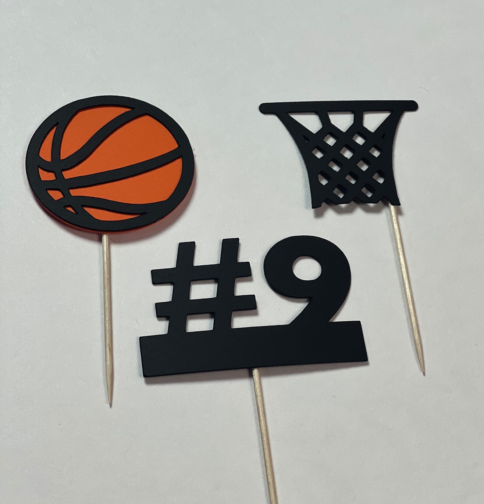 Basketball Cupcake Toppers Basketball Cake Toppers Athlete - Etsy