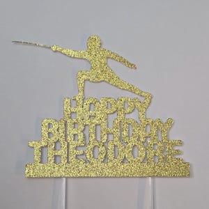 Fencing Cake Topper, Fence Cake Topper, Fencing Birthday Cake Topper ...
