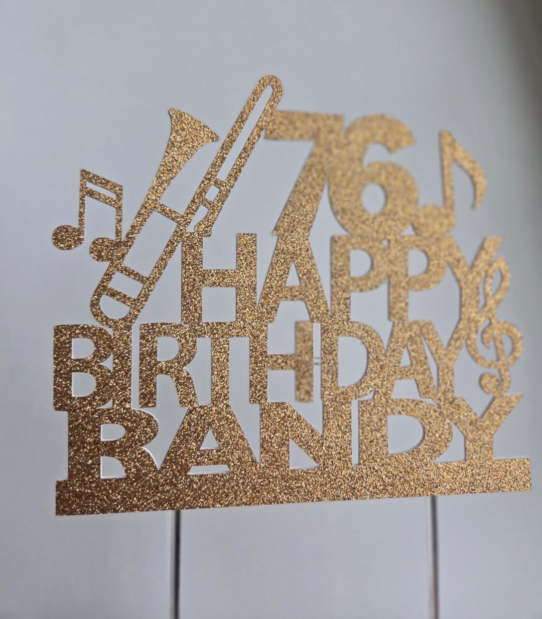 Trombone Birthday Cake Topper: Music Theme, Personalized - Etsy