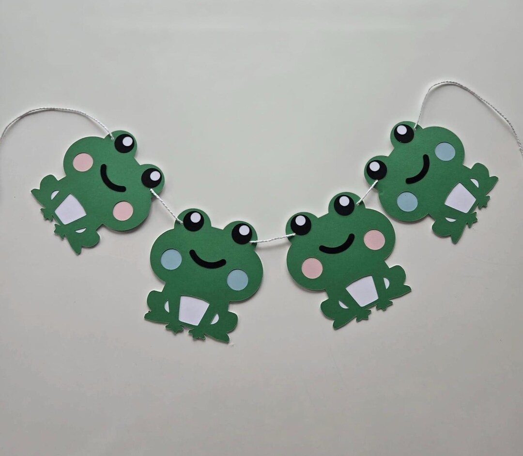 Frog Birthday Banner: Handcrafted Froggy Party Decor - Etsy